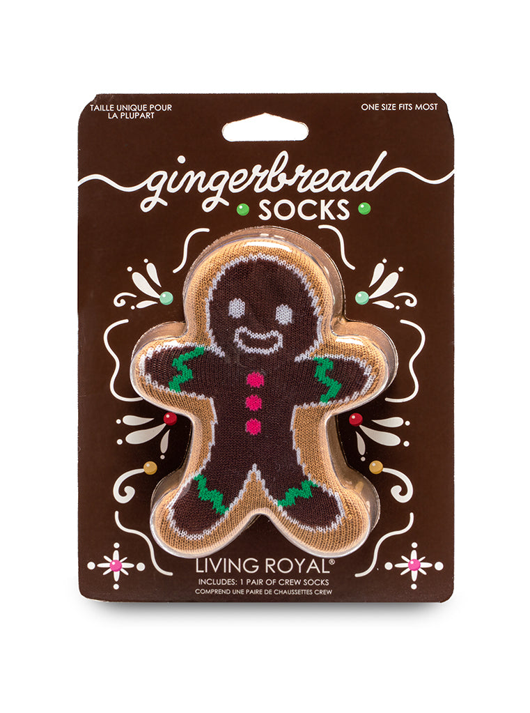 Gingerbread 3D Crew Sock – Living Royal
